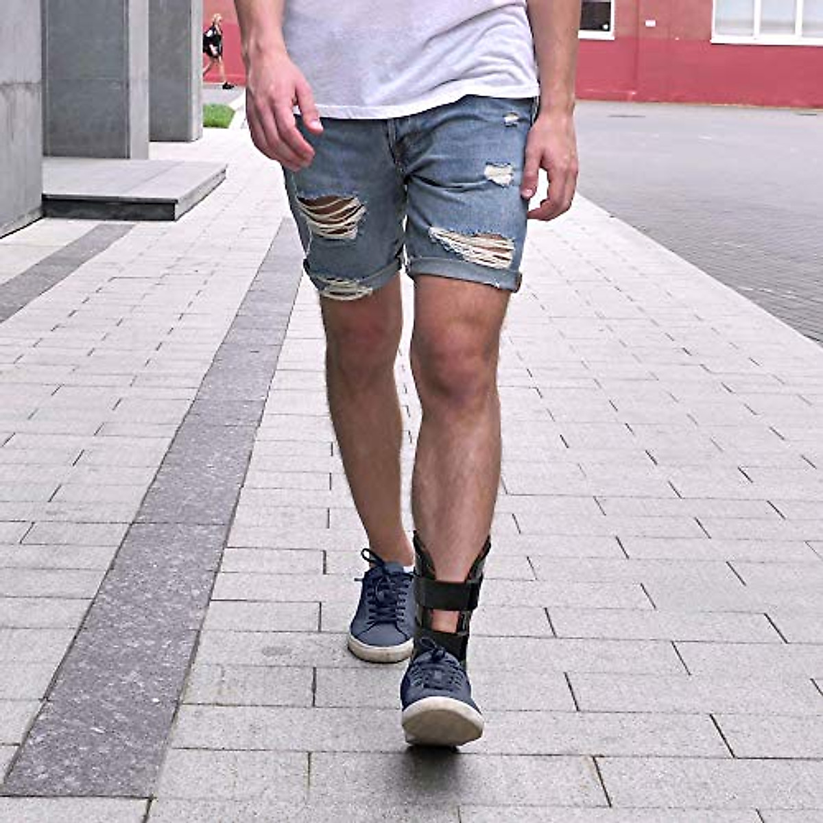 ORTONYX Ankle Stabilizer Brace Stabilizing Stirrup Splint - One Size Fits Most - Black