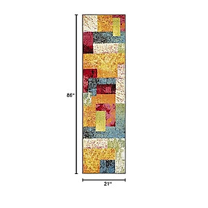 Home Dynamix Splash Scarlet Rug 1'9"x7'2" Ivory/Pink/Orange/Blue