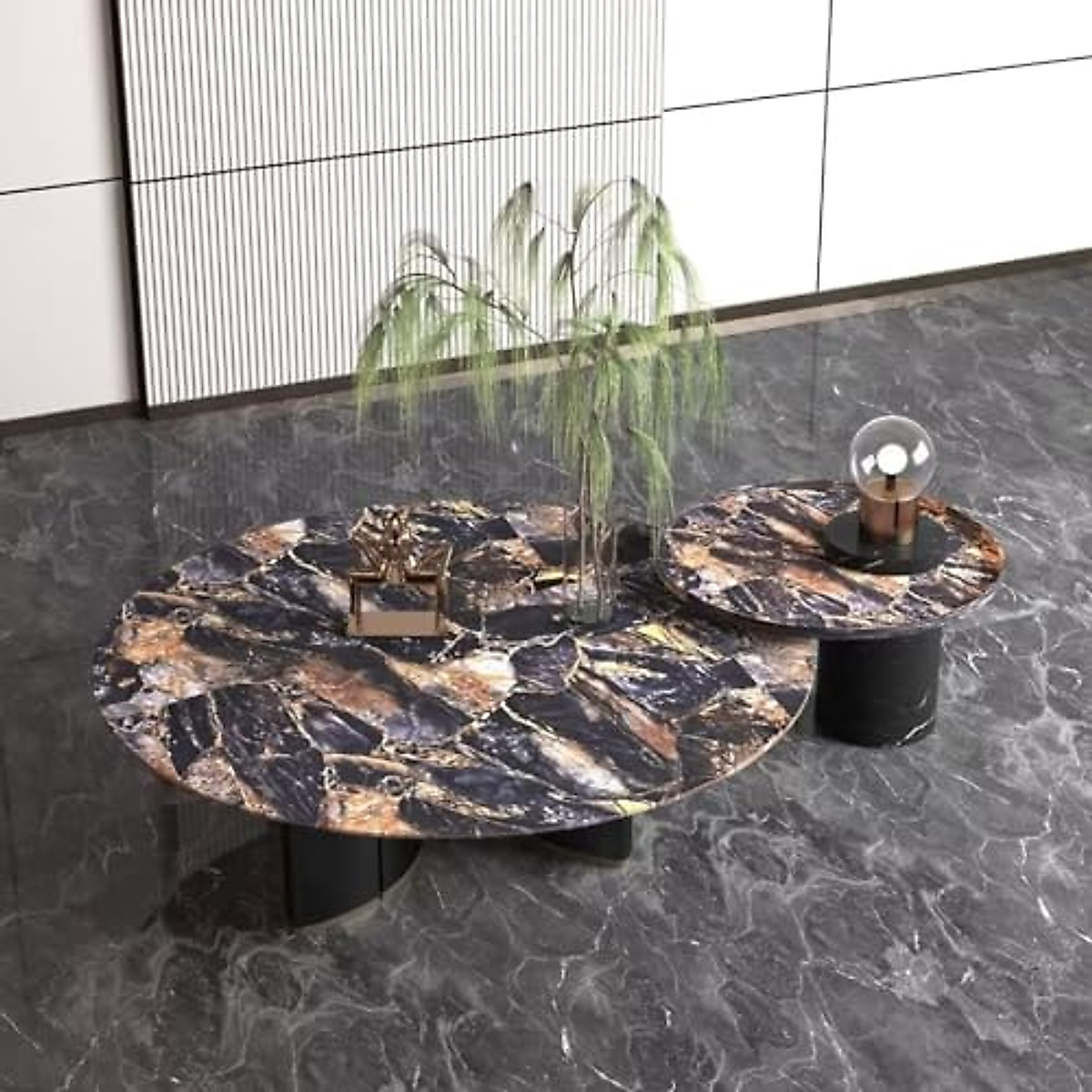 XRUIBZI Blue Marble Wallpaper Peel and Stick 35.4'' x196'' Marble Contact Paper Countertop Peel and Stick Waterproof Blue Self Adhesive Removable Wall Paper Cabinet Covering for Kitchen Home Décor