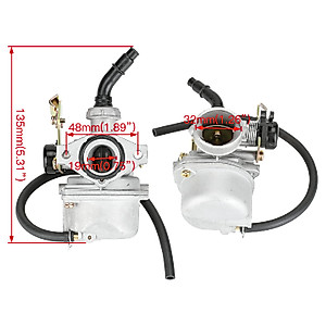 YOXUFA PZ19 Carburetor Carb Cable Choke for TaoTao Baja Kazuma Loncin Sunl Peace Sports Kayo Fox SSR Lazer 6 Kandi 50 70 90 110 125cc Chinese 4 Wheeler ATV Quad Pit Dirt Bike Go Kart Cart Moped Parts