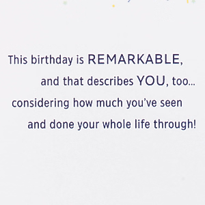 Hallmark 100th Birthday Card (100 Years Amazing)