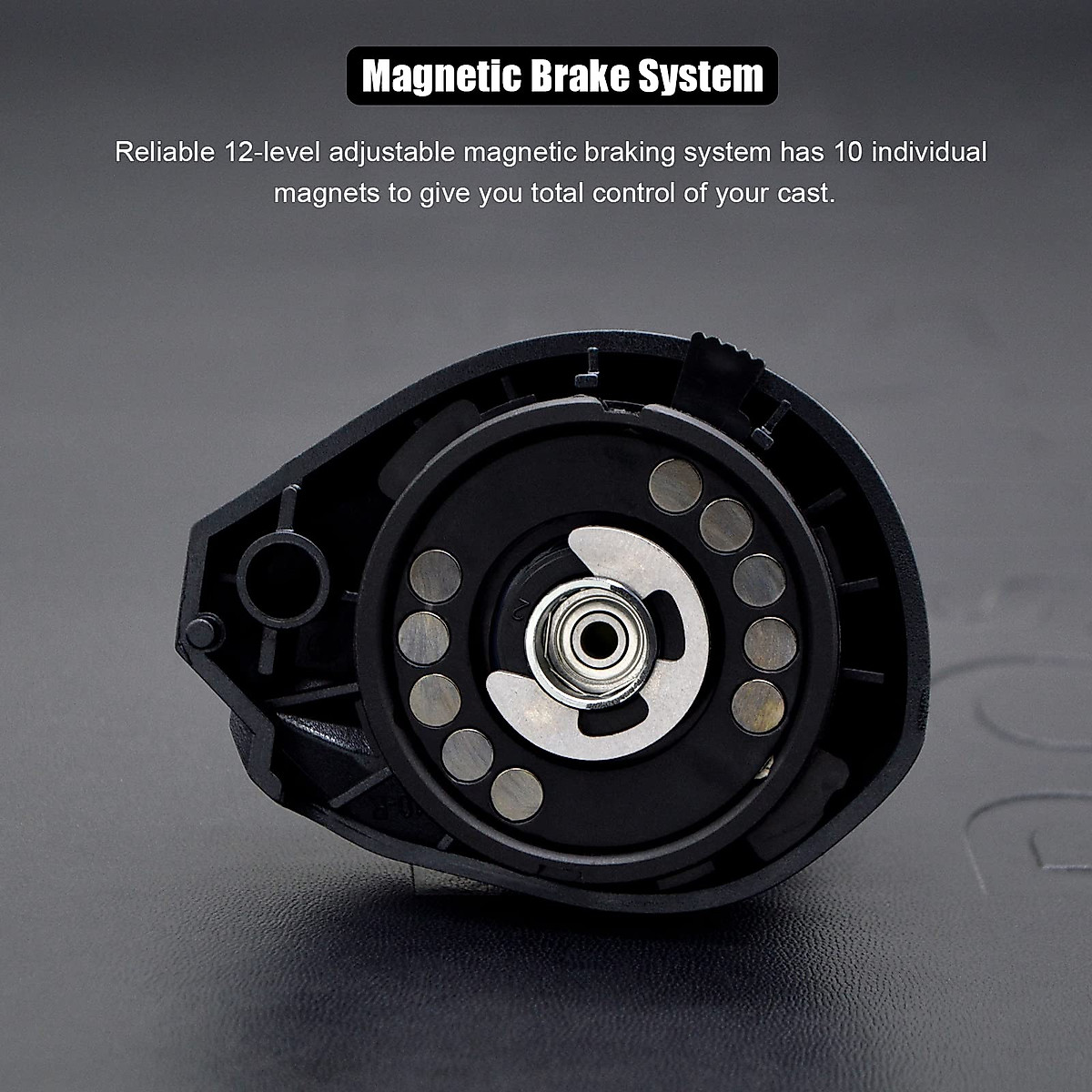 CAMEKOON Bahamut 400 Baitcasting Fishing Reels, Chameleon Paint, 10+1 Stainless Steel Bearings, 35 LBs Carbon Drag, Longer Power Handle, Carbon Fiber Frame and Side Covers, Large Capacity Baitcaster