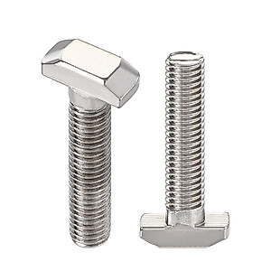 uxcell M8x35mm T-Slot Drop-in Stud Sliding Bolt Screw Carbon Steel for 40 Series Aluminum Profile 5pcs