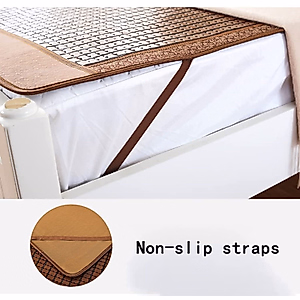 TBQATNTS Summer Sleeping Mat Foldable Summer Bed Mat Cool Sleeping Mattress Cooling Bed for Home School Dormitory,Brown,150 * 195cm