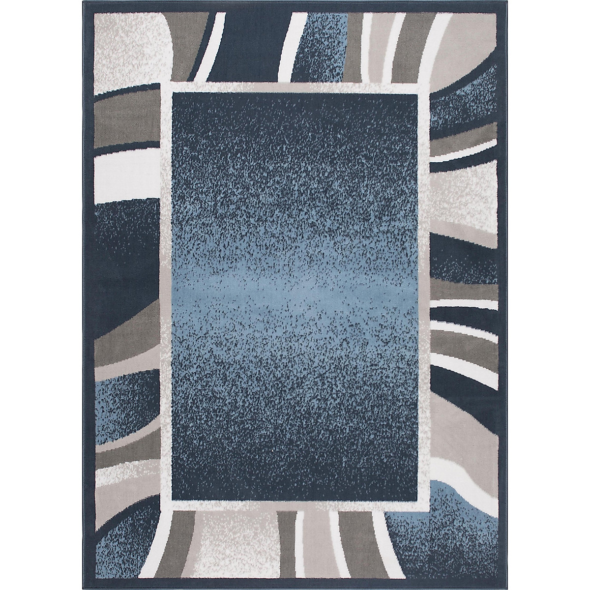 Home Dynamix Lyndhurst Rotana Modern Area Rug, Contemporary Blue/Gray/Ivory 7'8"x10'7", Rectangular