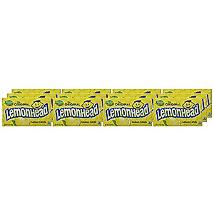 Lemonhead Hard Lemon Candy, 5 Ounce Movie Theater Candy Boxes (Pack of 12)