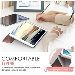 MoKo Case Fit iPad Air 2 - Slim Lightweight Smart Shell Stand Cover with Translucent Frosted Back Protector Fit iPad Air 2 9.7" Tablet, with Auto Wake/Sleep, Rose Gold