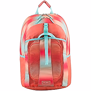 FUEL Lunch Backpack Set Teens Student Water Resistant Bookbag Bag Soft Reusable Insulated Cooler Lunch Box Thermal Travel Office Lunch Bag, Pink Ombre