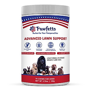 Pawfetto Advanced Lawn Support Supplement for Dogs, with Cranberry, Amino Acids, and Brewer’s Yeast, Easily Digestible, Chicken Liver Flavor, Perfect for Your Pampered Pet (70 Dog Chews)