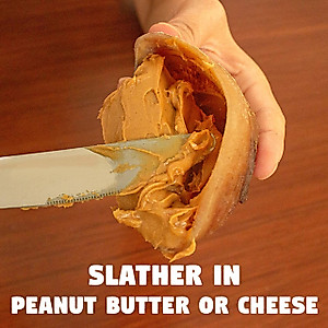 Downtown Pet Supply Dog Bones - Cow Hooves for Dogs Made in USA - Dog Dental Treats & Rawhide Free Dog Chews - Dog Chew Bones - Grass Fed Beef Hooves Stuffed with BBQ - 5 Pack