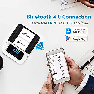 Mini Bluetooth Thermal Label Maker with Multi-Purpose Square Self-Adhesive Label