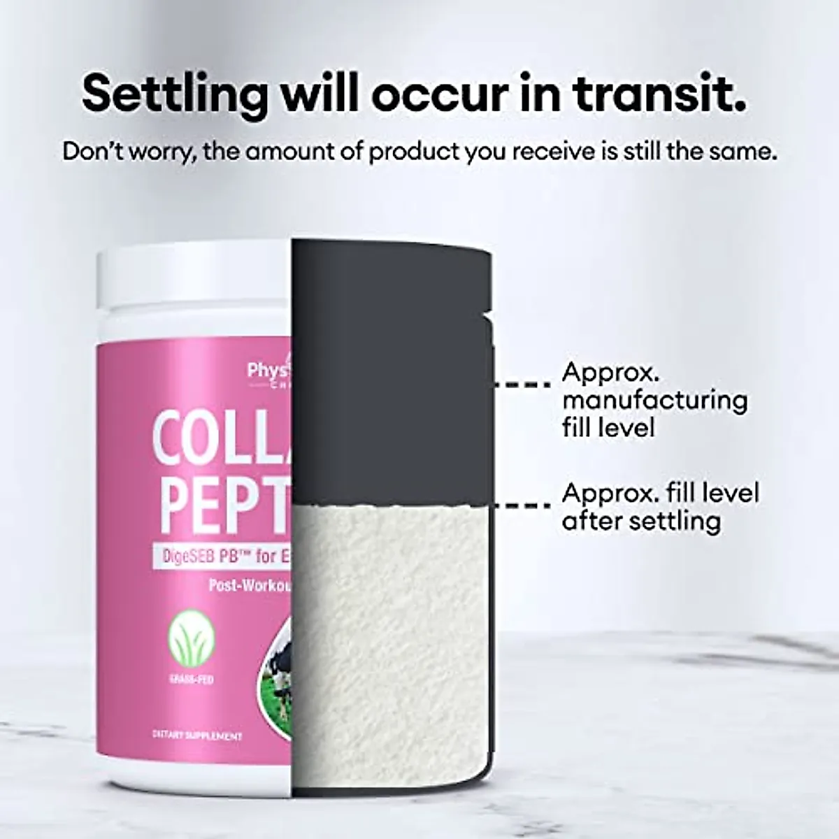 Collagen Peptides Powder - Hydrolyzed Protein(Type I & III) - Digestive Enzymes - Keto Collagen Powder for Women & Men - Hair, Skin, Joints & Workout Recovery Aid - Grass Fed, Non-GMO, Gluten-Free