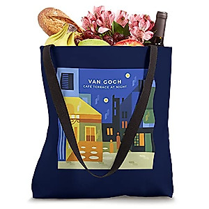 Van Gogh Cafe Terrace At Night Modern Illustration Style Tote Bag