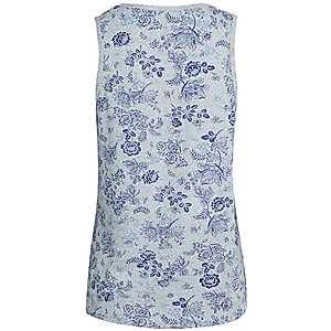 Lucky Brand Women's Pajama Set - 4 Piece Short Sleeve Shirt, Tank Top, Sleep Pants, Lounge Shorts, Size Large, Mini Denim Floral