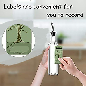 Gusnilo 8 oz Olive Oil Dispenser Olive Oil Dispenser Bottle Syrup Dispenser Oil and Vinegar Dispenser Set Oil Bottles for Kitchen 250ml with Pour Spouts and Funnel 2PCS