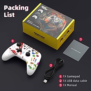 REDSTORM Switch Controllers, Wireless Switch Pro Controllers for Nintendo Switch/Switch Lite/OLED/Android/iOS/PC,Switch Remote Gamepad with 4 Programmable Buttons/Dual Vibration/Turbo/LED Light