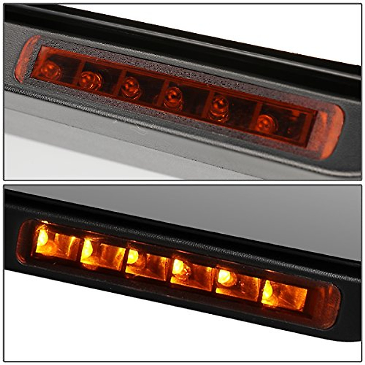Passenger Right Side Rear View Mirror - Manuel Adjust & Folding - with LED Turn Signal - Non-Heated Glass - Compatible with Ford F150 2004-2014