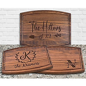 Custom Cutting Board Wedding Gift for Couple Personalized Mr & Mrs Cutting Board Arched Cutting Board Wood Engraved
