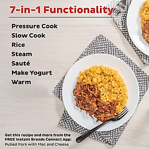 The Pioneer Woman Instant Pot DUO60 6-Quart Frontier Rose 7-In-1 Multi-Use Programmable Pressure Cooker, Slow Cooker, Rice Cooker, Sauté, Steamer, Yogurt Maker, and Warmer