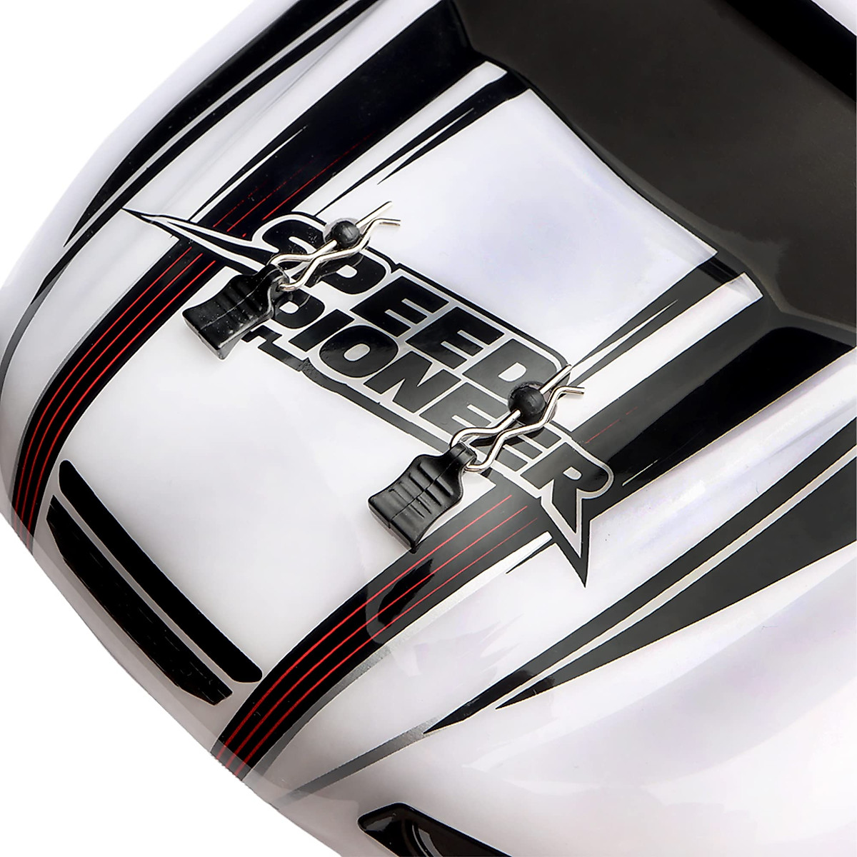 GDOOL 30 Pieces 1mm Universal RC Body Clips with Pull Tabs Car Clips RTR Clip Pins H165 Assembly Spare Parts for 1:14 1:16 1:18 Scale Redcat HPI Himoto HSP Exceed RC Car SCX24 TRX4M Parts Truck Buggy