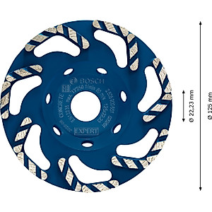 Bosch Professional 1x Expert Concrete Diamond Grinding Heads (Ø 125 mm, Accessories Concrete Grinder)