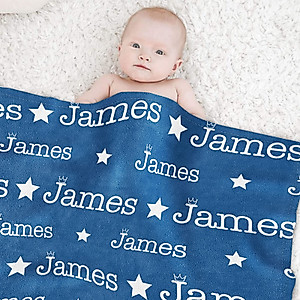 Personalized Blankets with Name for Kids, Customized Baby Blankets for Boys Girls, Soft Throws Personalized Name Blanket for Toddler Teen Adult, Personalized Baby Gifts for Baby New Mom 30" X 40"