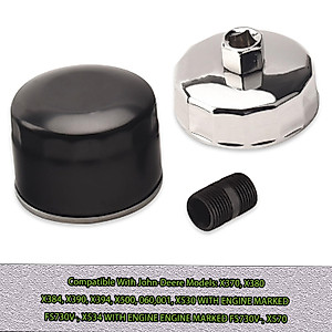 TY26640 Oil Filter Wrench - AM125424 Engine Oil Filter Kit Compatible With John-Deere Replaces GY20577,AM39687, AM119567, AM101207, TY26640