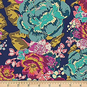 Art Gallery Fabrics Art Gallery Fusion Acqua Di Rose Boho in Knit, Blue