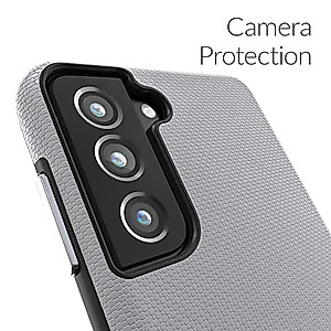 Crave Dual Guard for Galaxy S21 Case, Shockproof Protection Dual Layer Case for Samsung Galaxy S21, S21 5G (6.2 inch) - Slate