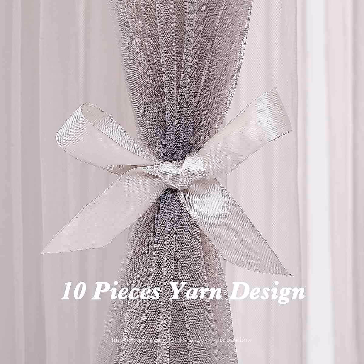 dix-rainbow Mosquito Net Bed Canopy,Elegant King/Queen Size Canopy Bed Curtains for Girls,Stylish Dome Mosquito Netting Bed Tent, Decor for Baby Cribs, Kid Beds, and Adult Beds