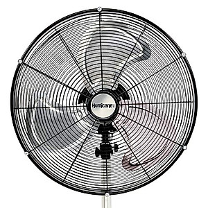 Hurricane Stand Fan - 20 Inch, Pro Series, High Velocity, Heavy Duty Metal For Industrial, Commercial, Residential, & Greenhouse Use - ETL Listed, Black