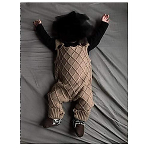 Auro Mesa Vintage Baby Boy Knitted Outfits Overalls Romper Toddler Little Infant Photoshoot Props Clothes 9-12 Months