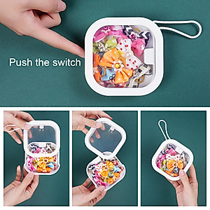 Ishua 4pcs Hair Tie Qtip Organizer, Portable Hair Tie Holder Organizer Can, Travel Qtip Holder Cotton Swabs Dispenser Storage Organizer for Hair Tie Accessorie, Hair Clip, Hair pin, Cotton Swabs