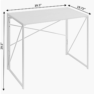 Convenience Concepts Xtra Folding Desk, White/White