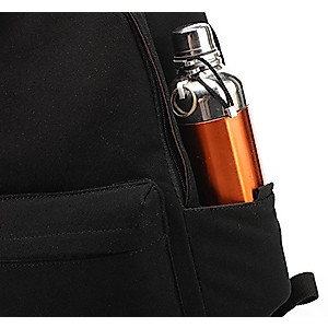 KAYOND Casual Style Lightweight canvas Laptop Bag/Durable Travel backpacks/Rucksack for Men&Women/Fashion Backpack Fits 15 inch Notebook (Black)