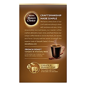 Nescafe Taster's Choice Instant Coffee, French Roast 5 Count (Pack of 12)