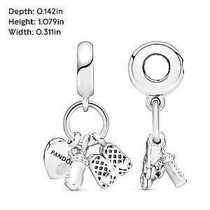 PANDORA My Little Baby, White Enamel & Clear CZ