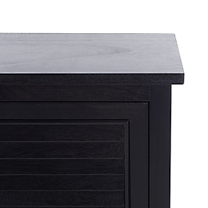 SAFAVIEH Home Collection Tate Black 2-Door 1-Shelf Entertainment Stand up to 55" Flatscreen TV Media Unit