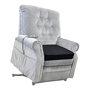 COMFORTANZA Large 20x20x5 Memory Foam Square Thick Non-Slip Chair Seat Cushion for Recliners, Armchairs, Couches - Floor Cushion - Sciatica, Tailbone Pain & Pressure Relief - Soft - Black