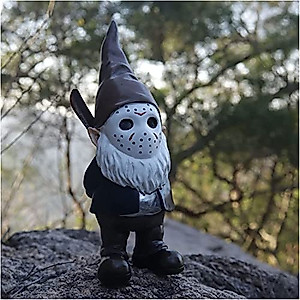 ULUZE Jason Garden Gnome - 8" Halloween Decor