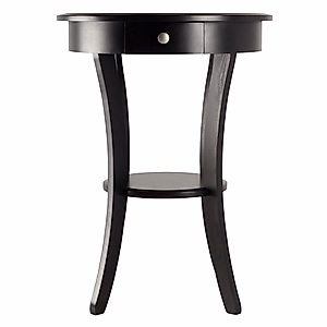 Winsome Wood Sasha Accent Table, Black, 20.00 x 20.00 x 27.00 Inches