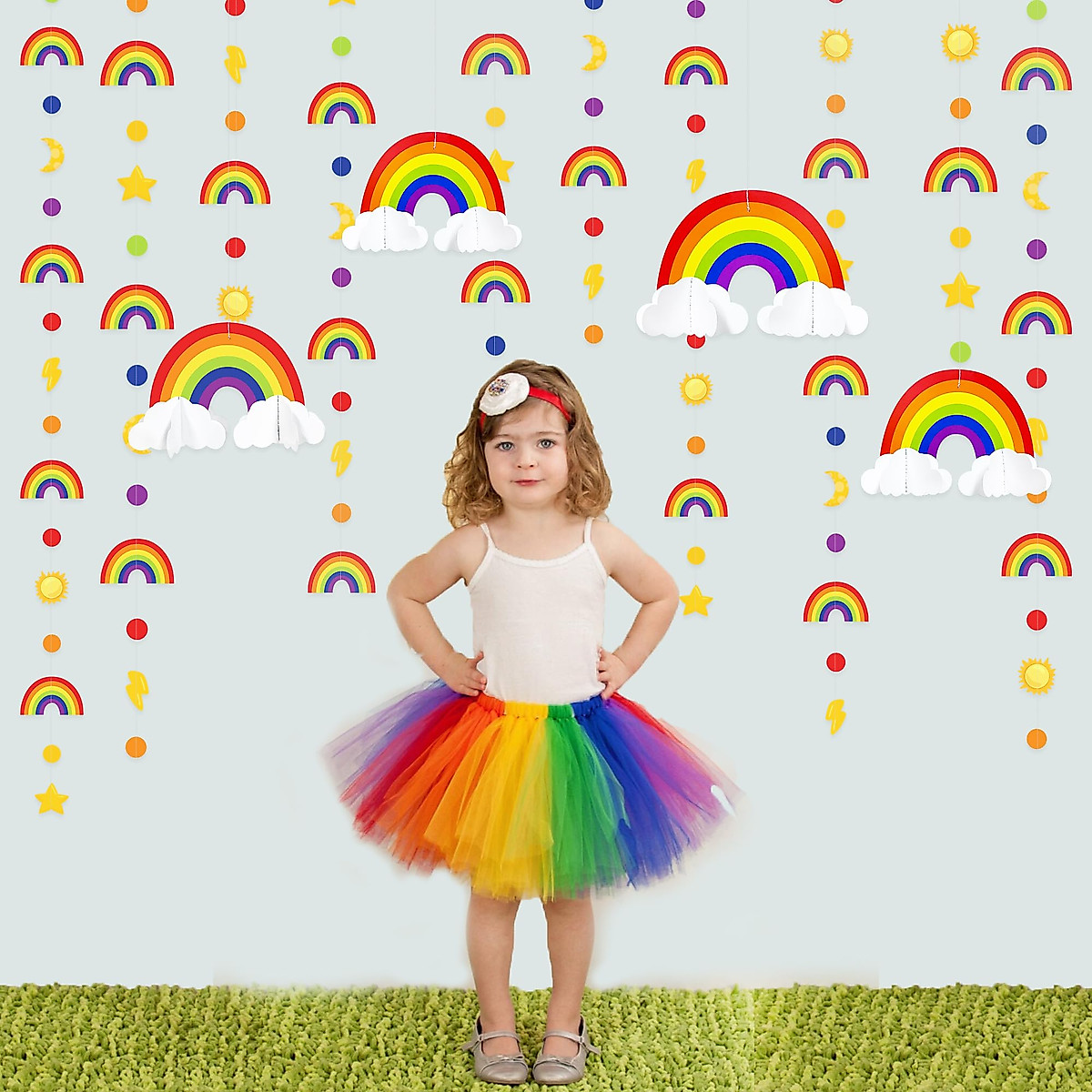 40Ft Cactus Party Decorations Yellow Brown Hot Pink Polka Dot Garlands Green Cactus Streamer for Summer Succulent Cactus Llama Birthday Tropical Mexican Fiesta Cinco De Mayo Mariachi Party Decorations