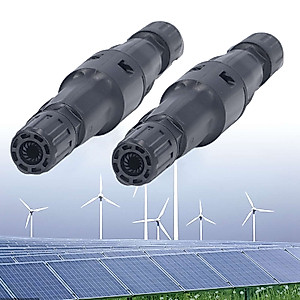 2Sets 1500V Solar PV Connectors IP68 Waterproof Anti Solar Built in Connector for Solar Panel Connection 15A