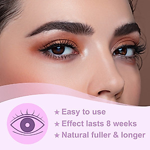 4 in 1 Lash & Brow Lift and Black Color Kit, Eyelash Perm Kit & Brow Lamination Kit, Professional Last 8 Weeks DIY Perming Wave Effect | Tools Included, Perfect for Salon & Home Use (Black)