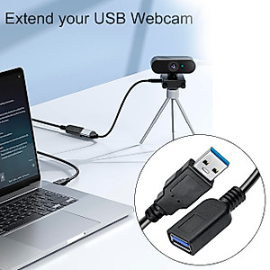 SaiTech IT 4 Pack Short Length 30cm USB 3.0 Extension Cable, Male to Female Extender Cable, USB 3.0 Extender Cord