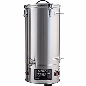 KegLand DigiBoil Electric Kettle - 35 Liters / 9.25 Gallons (110V), 1500W Power, Digital Temperature Control, Stainless Steel, Beer Brewing Machine, Water Heater, Compatible for Distillation(BE501)