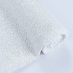 Partisout Sequin Fabric Glitter Fabric 1 Yard Fabric by The Yard Little Mermaid Fabric Material Fabric Sparkly Fabric Mesh Fabric Vinyl Fabric Sequence Fabric Material for Sewing