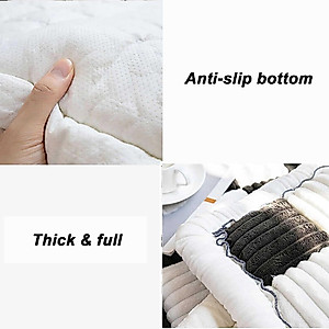 Waterproof Blanket Dog Bed Cover Pet Blanket - Funnyfuzzy Cream-Coloured Large Plaid Square Pet Mat Bed Couch Cover, Dog Blankets for Large Dogs - Funny Fuzzy Couch Cover