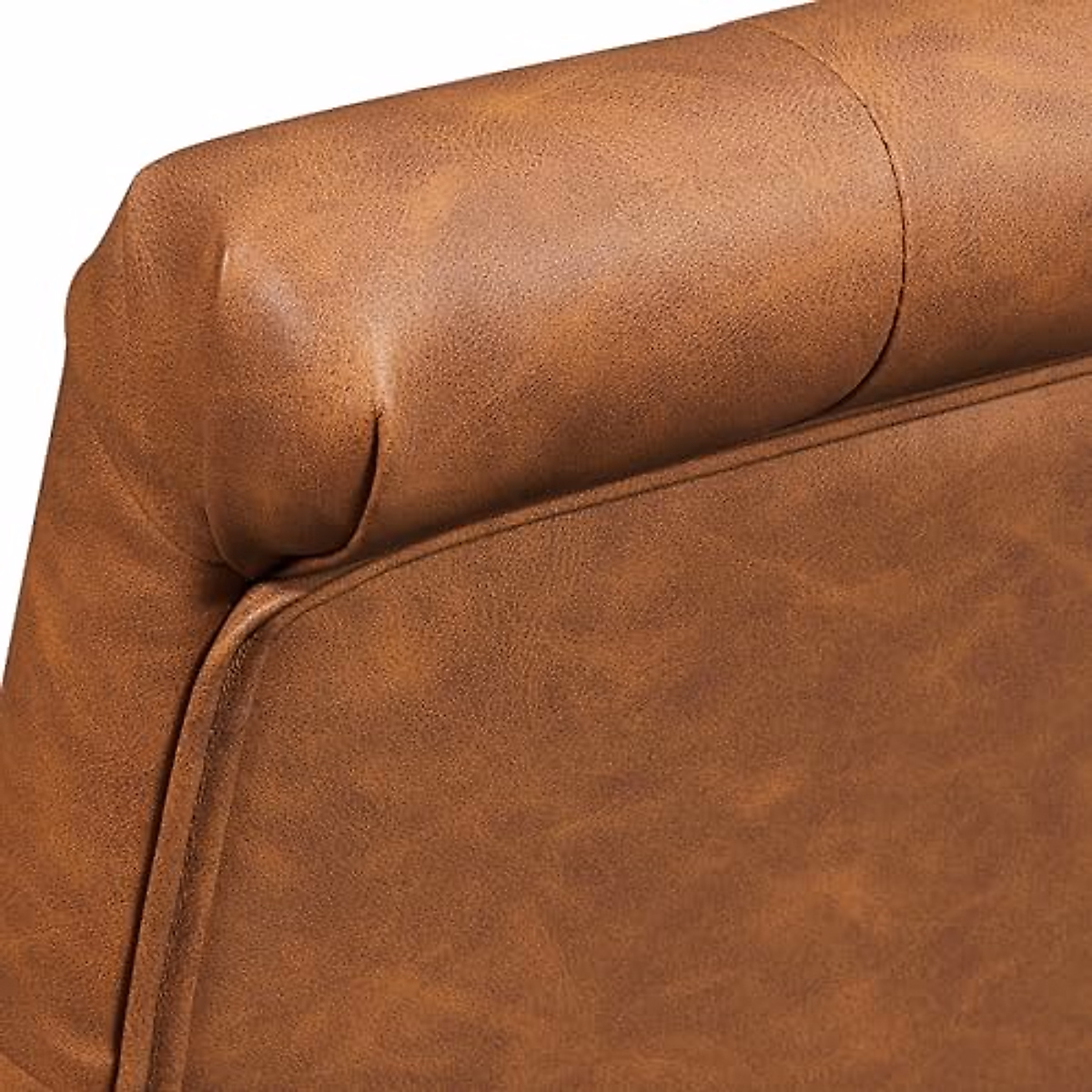 Yaheetech Upholstered Parsons Dining Chairs Set of 6, Faux Leather Button Tufted Chairs with High Back & Padded Seat & Solid Wood Legs for Kitchen Living Room Lounge, Retro Brown