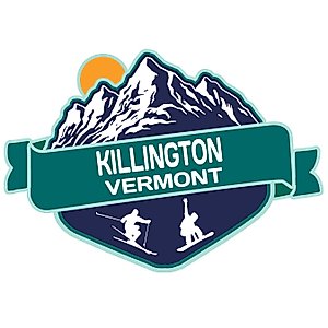 Killington Vermont Ski Adventures Souvenir 2 Inch Vinyl Decal Sticker Mountain Design